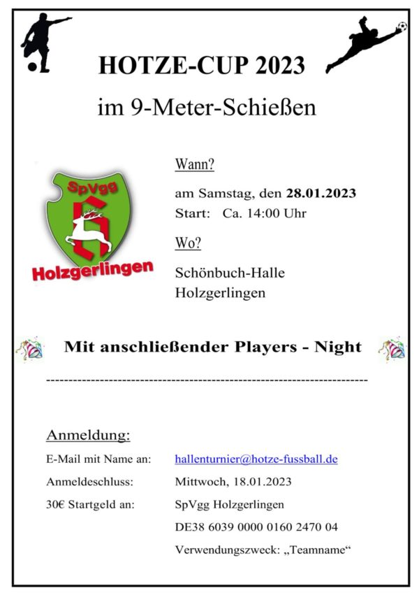 HOTZE-CUP im 9-Meter-Schießen – JETZT ANMELDEN!!! – This is Hotze!